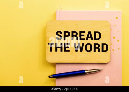 Word writing text Spread The Word. Business concept for Communicate a ...