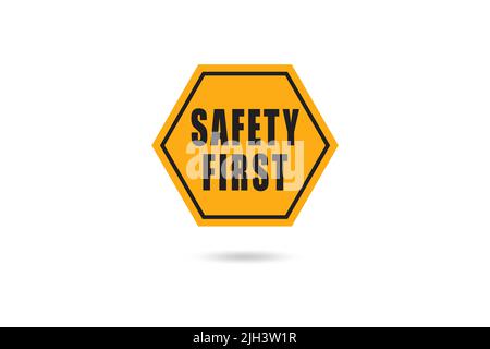 Safety first badge in the industrial safety concept Stock Photo - Alamy