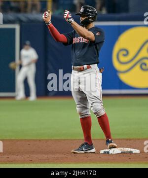 Tampa Bay Rays' Drew Rasmussen pitches to the Boston Red Sox during the ...