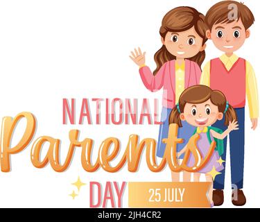 National Parents Day Poster Template illustration Stock Vector Image ...