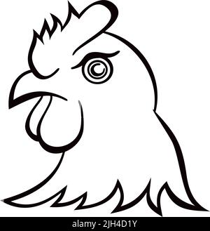 Chicken head symbol Stock Vector Image & Art - Alamy
