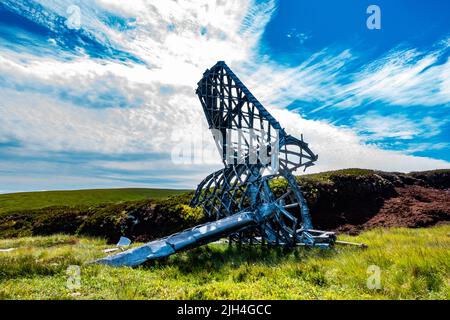 Part of the tail of a Vickers Wellington bomber wreckage that crashed ...