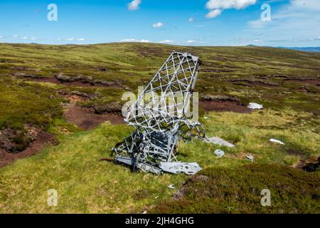 Part of the tail of a Vickers Wellington bomber wreckage that crashed ...