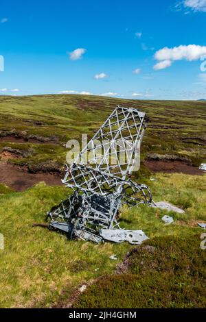 Part of the tail of a Vickers Wellington bomber wreckage that crashed ...