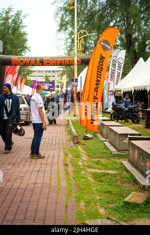 Terengganu, Malaysia - June 26, 2022 : stall selling motorcycle helmets ...