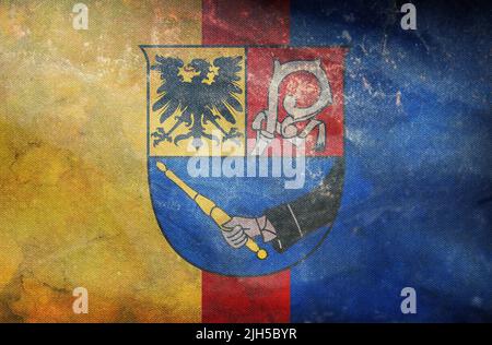 Top view of retro flag Austria and Germany Austria with grunge texture ...