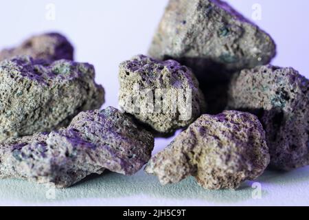 Frozen lava in the studio in front of black background photographed in ...