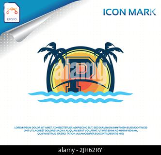 Tropical Travel Logo On Letter Z Concept. Initial Letter Z Travel Logo ...