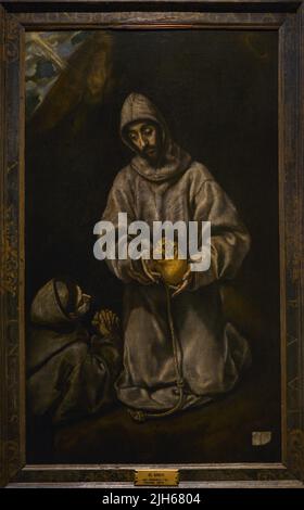 St Francis and Brother Leo Meditating on Death before 1602 by El Greco ...
