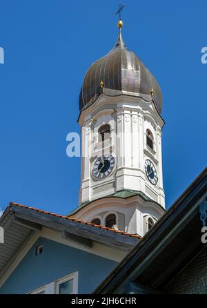 Onion Church Tower with Clock, Catholic Church, Saint Stephen at the ...