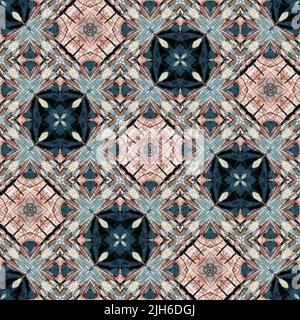 Retro boho geometric kaleidoscope scarf pattern background. Colorful ...