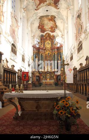 High altar in the baroque Fridolinsmuenster in Bad Saeckingen, Southern ...