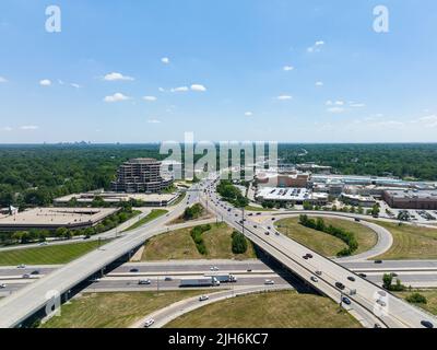 Highway interchange in suburban St. Louis Stock Photo - Alamy