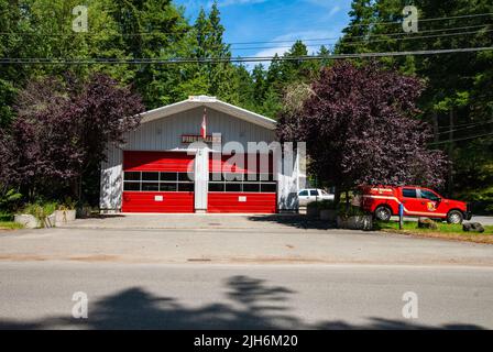 Firehall #2 at Magic Lake, North Pender Island Stock Photo - Alamy
