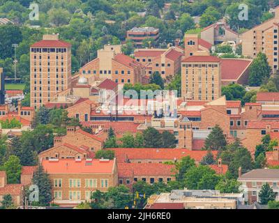 Aerial View of University of Colorado, Boulder Stock Photo - Alamy