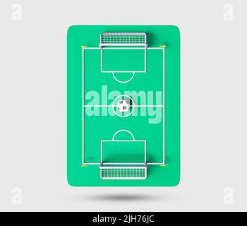 Football goal post 3d icon. Realistic soccer ball and goal bar icon ...
