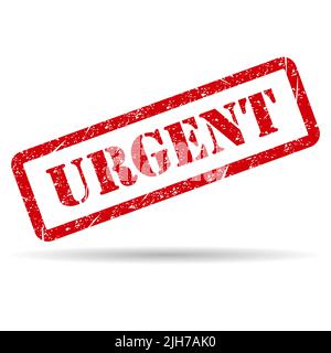 Urgent stamp symbol shadow, label sticker sign button, text banner ...