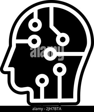 Abstract AI brain. Plexus neural network. AI, deep learning technologies concept. Artificial ...