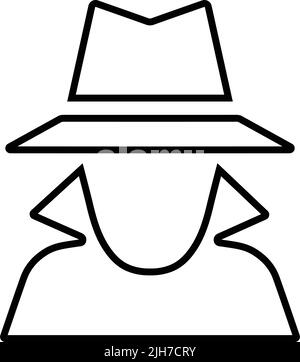 Anonymous mask icon. Outline Anonymous mask vector icon for web design ...