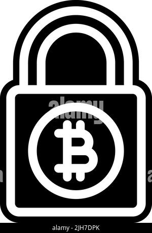 bitcoin virtual with padlock isometric icon Stock Vector Image & Art ...
