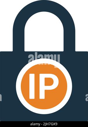 Ip, lockout, ban icon is isolated on white background. Use for graphic ...