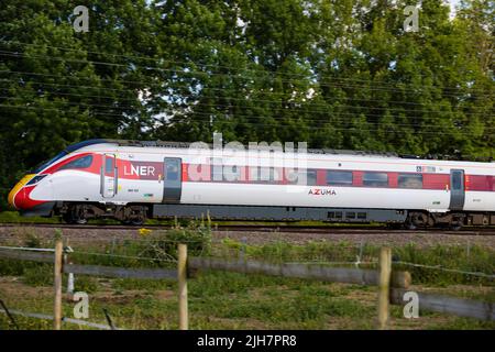 LNER Azuma diesel-electric hybrid train at King's Cross station in ...