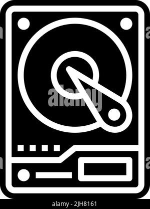 Data error icon. hard drive with exclamation mark. icon related to ...