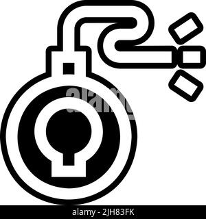 Computer virus bomb icon. Outline illustration of computer virus bomb ...