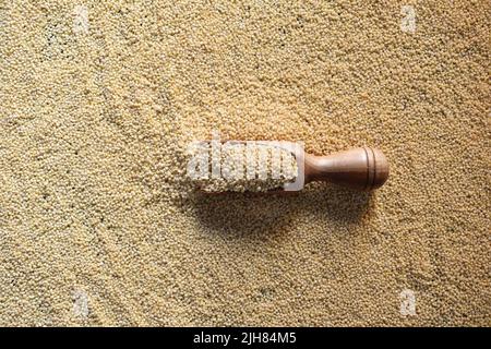 Whole dry Proso millet cereal grains Stock Photo - Alamy