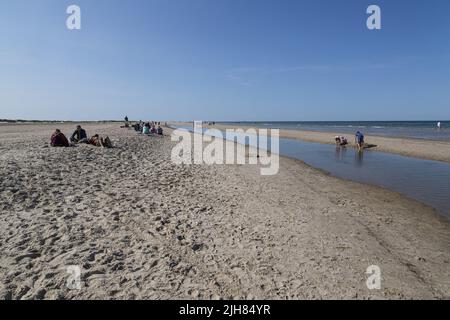 Denmark Jutland Skagen Grenen, Sandormen (Sand worm) ferries people to ...