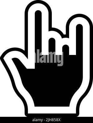 Middle finger up linear icon. Thin line illustration. Flipping hand ...