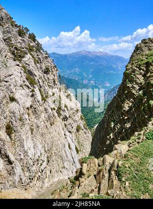 Drakolimni or Dragon Lake an alpine col high on Mount Tymfi in the ...