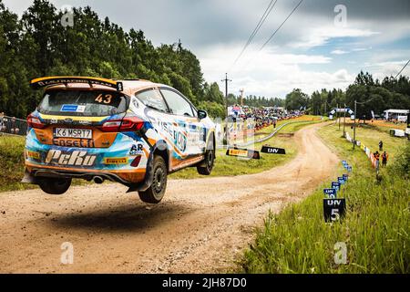 43 JOONA Lauri (fin), KORHONEN Mikael (fin), Ford Fiesta Rally3, action ...
