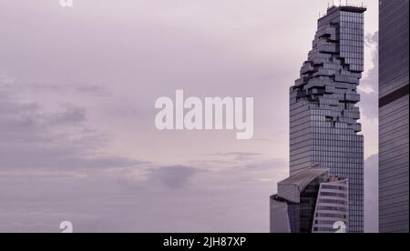 Angular geometric mirror cladding with repeating modern structure Stock ...