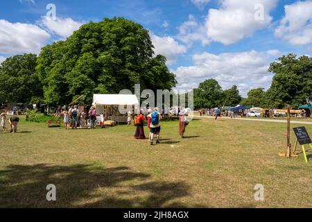 The Tree Fair held at Strumpshaw steam museum in Norfolk England UK ...