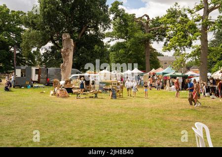 The Tree Fair held at Strumpshaw steam museum in Norfolk England UK ...