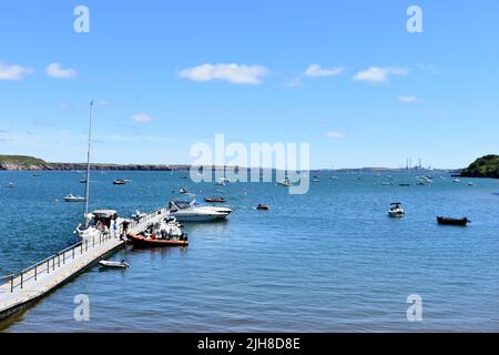 Pontoon at Dale Bay, Dale, Pembrokeshire, Wales Stock Photo - Alamy