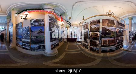 360° view of 360 hdri panorama inside interior of modern research ...