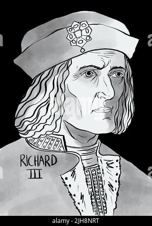Richard the 3rd hand drawn illustration art Stock Photo - Alamy