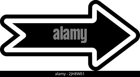 Set of thin oblong arrows, black on white background. Long, triangle ...