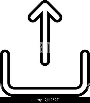 Upload tablet text icon. Outline upload tablet text vector icon color ...