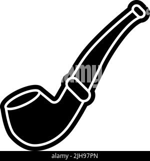 Vintage bearded sailor smoking pipe, marine logo with sea captain in ...