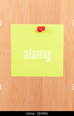 Yellow Sticky Note Pinned to the Wooden Message Board. To Do List ...