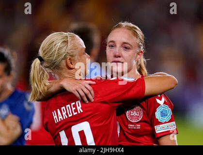 Denmark's Pernille Harder, Sara Holmgaard and Sanne Troelsgaard Nielsen ...