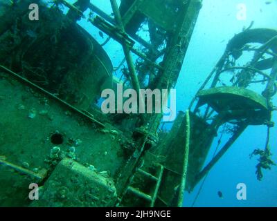 Sea pollution in metals and other garbage in the Red Sea Stock Photo ...