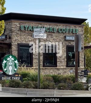 A Starbucks Coffee store in the California Central Valley town of ...
