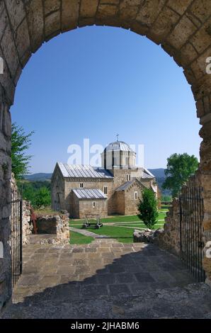 Church, Byzantine style, at Gradac Monastery, near Raska, Serbia Stock ...