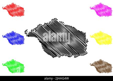 New Hanover island (Papua New Guinea, Bismarck Archipelago) map vector ...