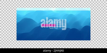 Loading process screen. Installing app or software. Progress loading ...