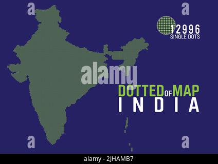 India map vector dotted, isolated background. Flat grey template for ...